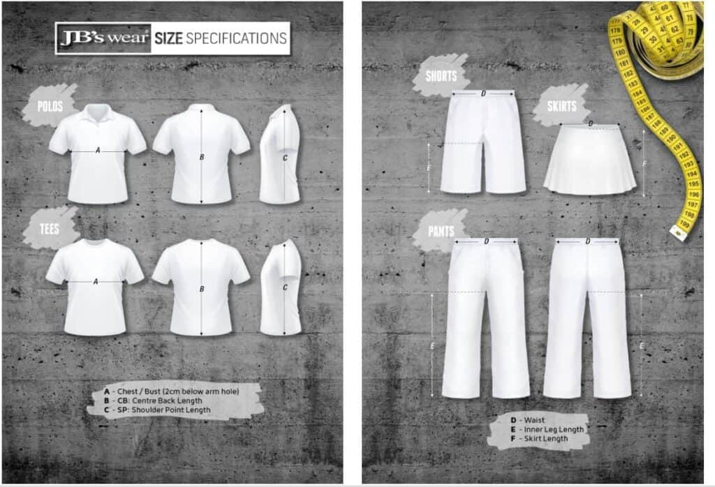 Sizing Information - Promo Printing
